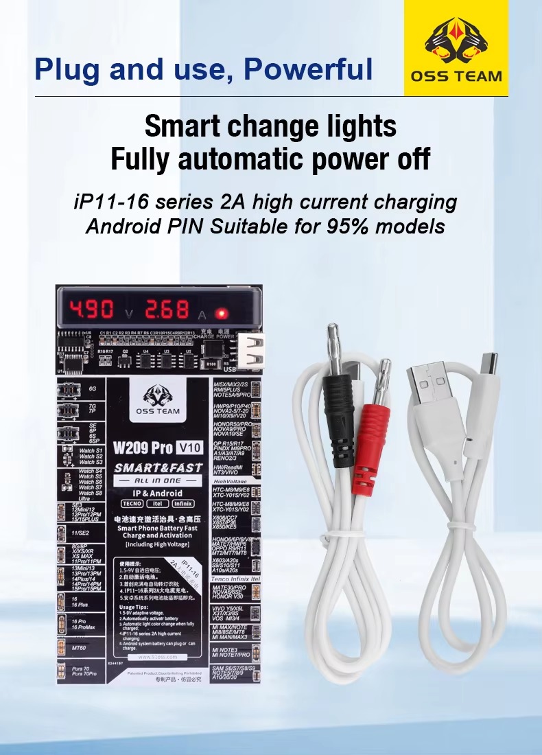 Oss Team W209 Pro Battery Fast Charging And Activated 2in1 Tool – CME ...