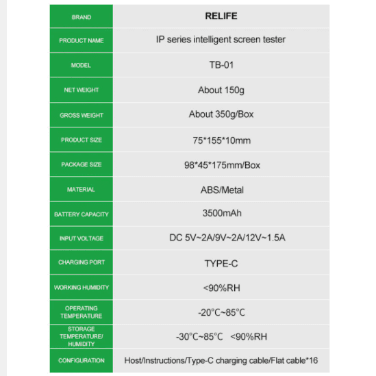 SUNSHINE Relife TB-01 PHONE Test Box for LCD Screen Tester – CME ...