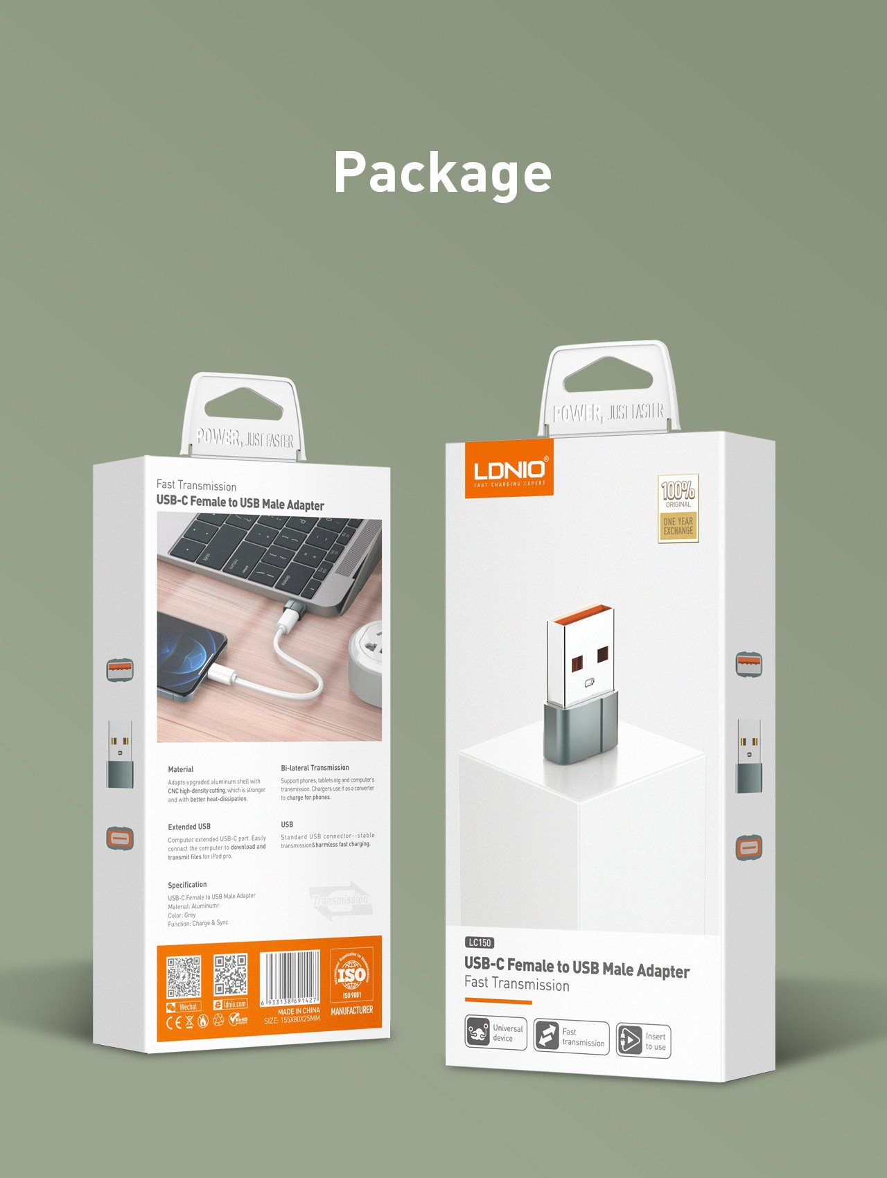 LDNIO LC150 USB-C Female to USB Male Adapter – CME Distribution Sdn Bhd