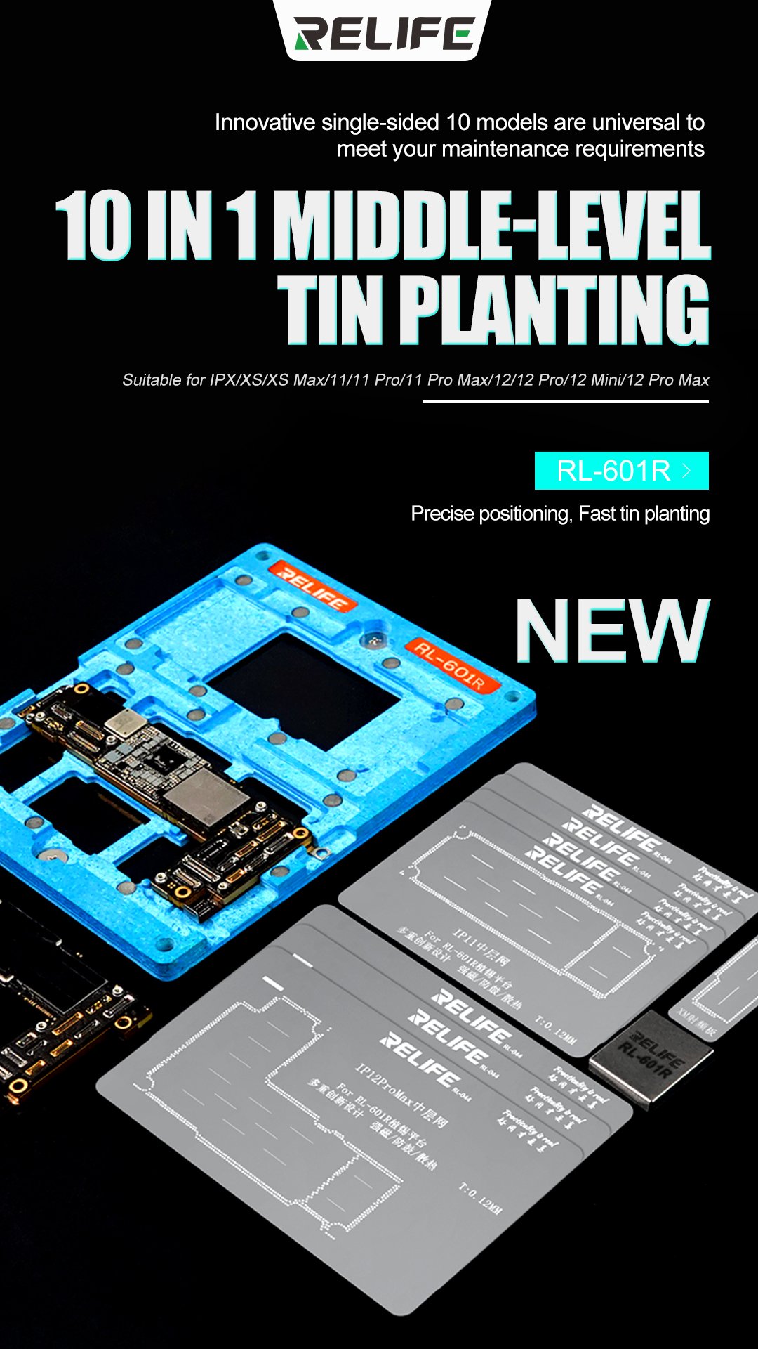 SUNSHINE RELIFE RL-601R Middle Board Tinning Platform Set 10in1 for ...