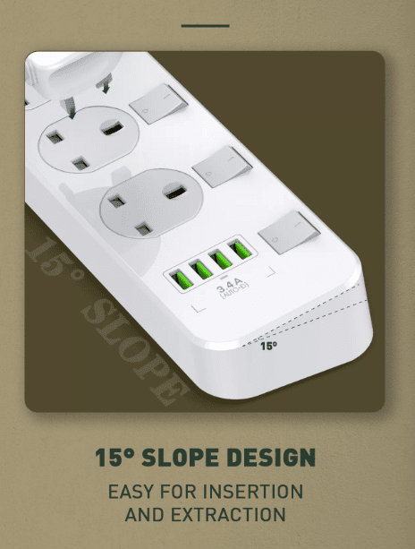 LDNIO SK4466 2500W 4 Power SOCKET AUTO-ID – CME Distribution Sdn Bhd