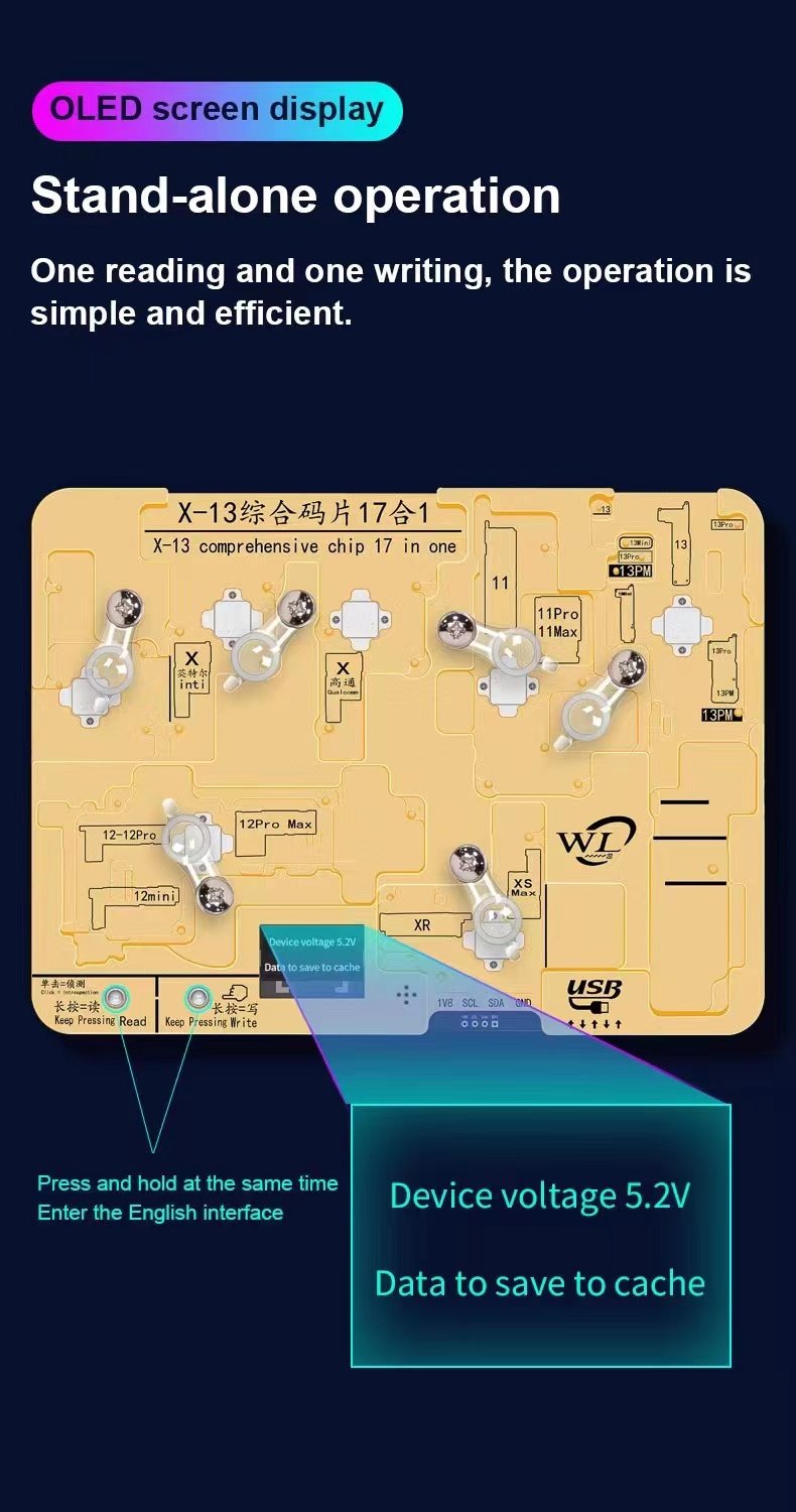 WL WANLOONG X-13 Comrehehsive Chip 17 in 1 Chip Programmer – CME ...