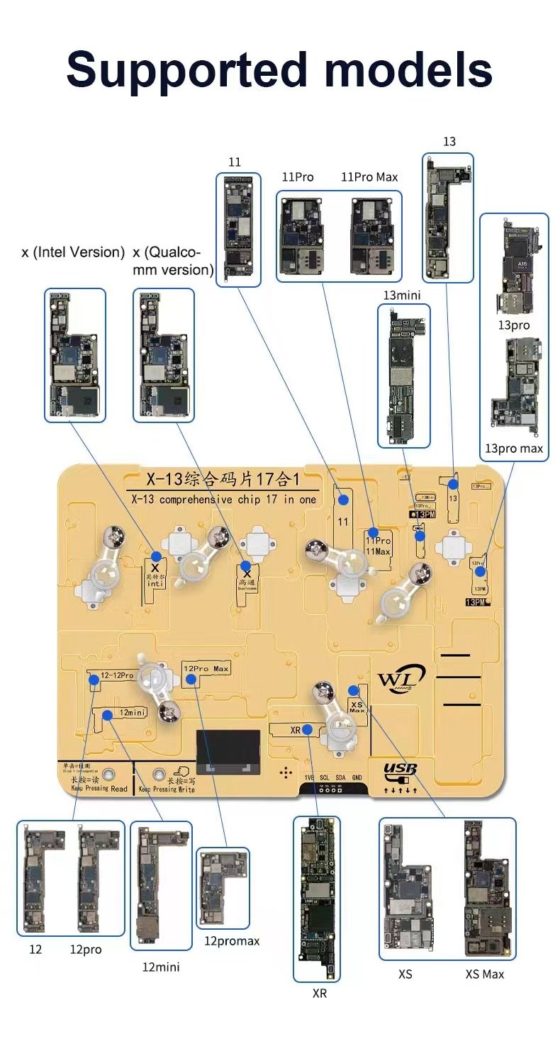 WL WANLOONG X-13 Comrehehsive Chip 17 in 1 Chip Programmer – CME ...
