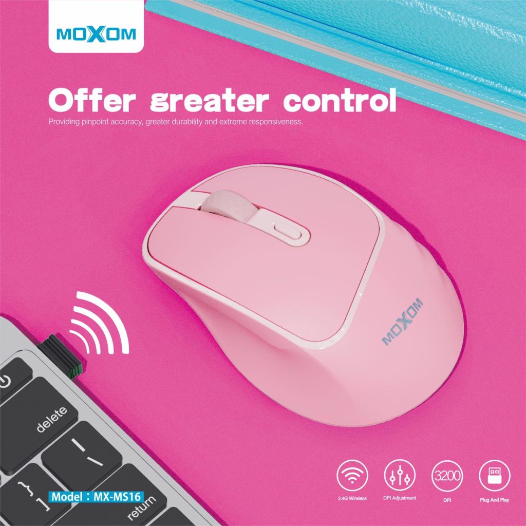 MOXOM MX-MS16 Wireless Elite Mouse – CME Distribution Sdn Bhd