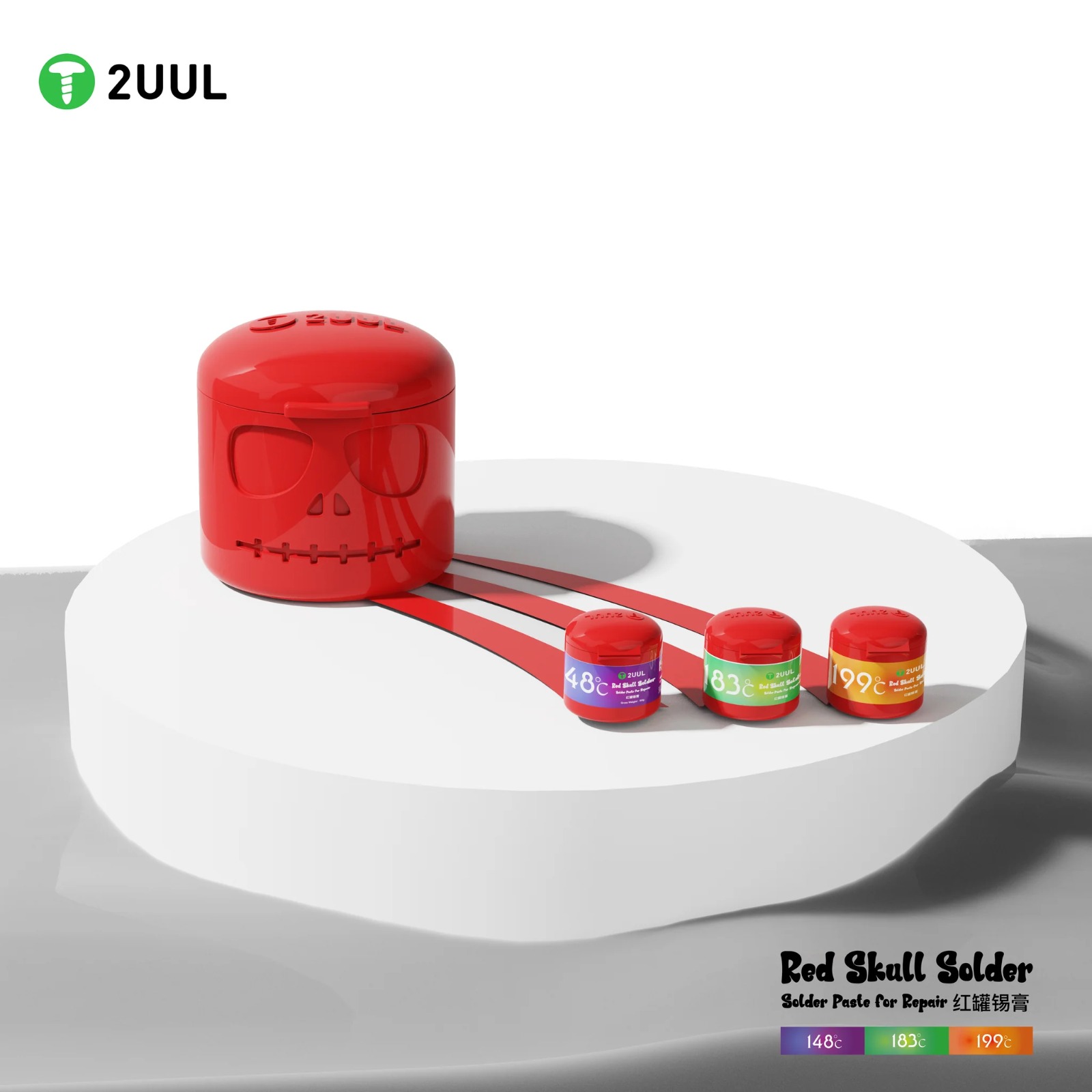 2UUL Red Skull Solder Paste for Repair 50G – CME Distribution Sdn Bhd