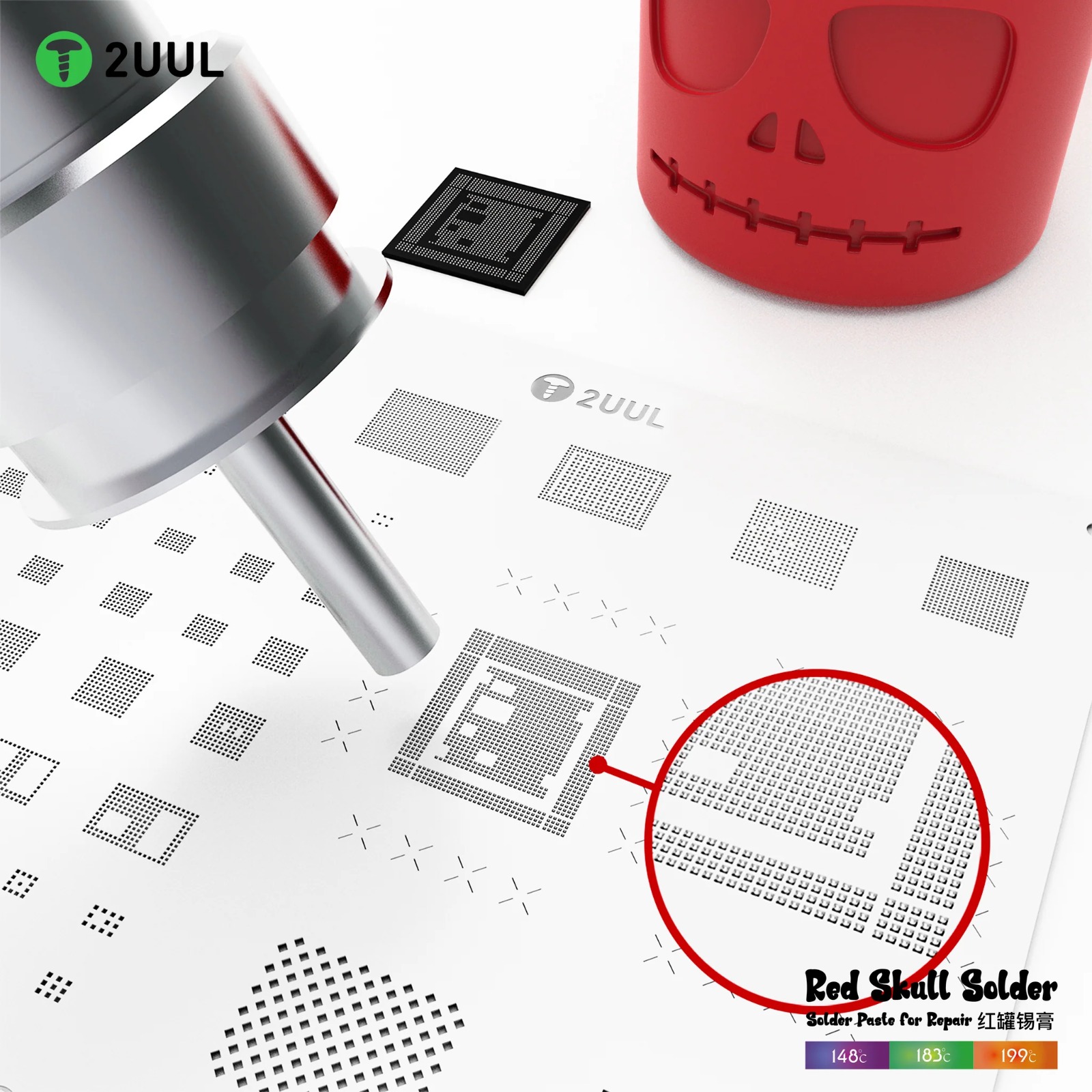 2UUL Red Skull Solder Paste for Repair 50G – CME Distribution Sdn Bhd