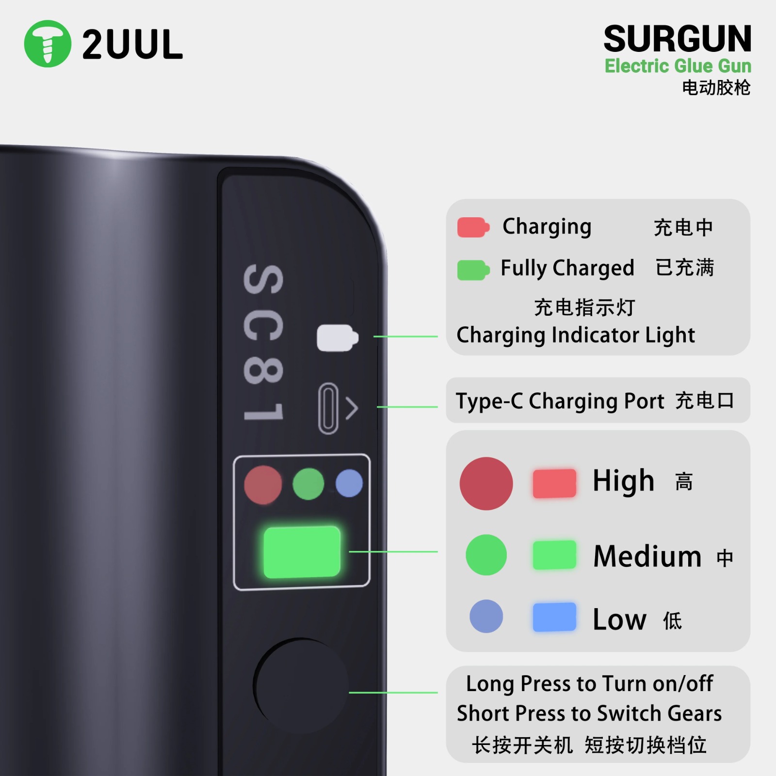 2UUL SC81 Surgun Actuated Glue Gun – CME Distribution Sdn Bhd