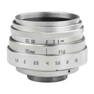 CCTV LENS 35MM F1.6 C-Mount Industrial Camera Lens (Silver/Black) – CME ...