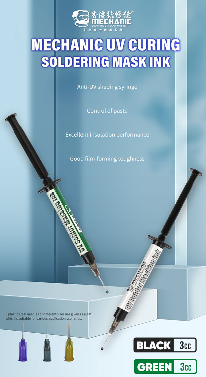 MECHANIC UV Solder Masking Ink Green 3CC – CME Distribution Sdn Bhd