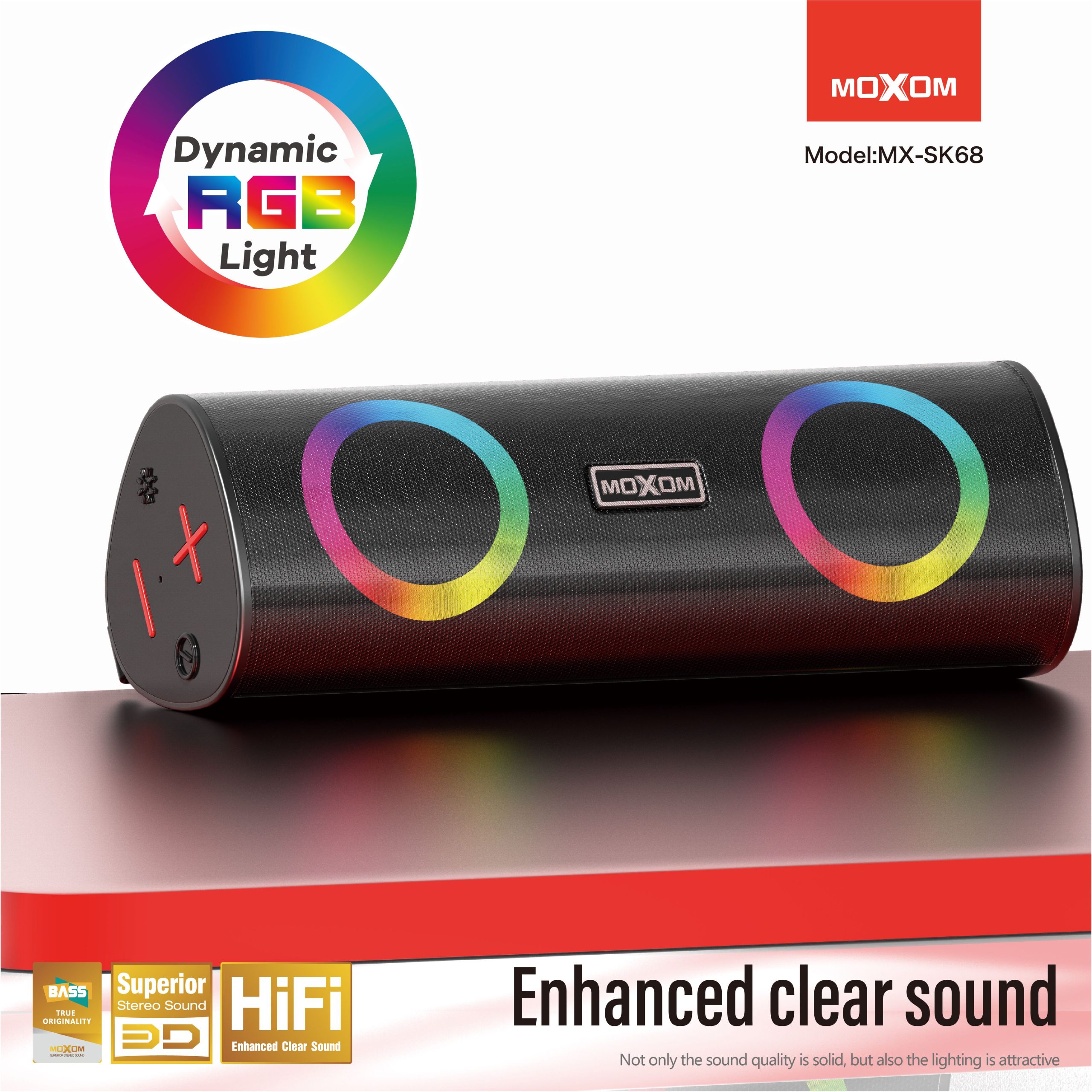 MOXOM MX-SK68 Pillar RGB Lighting Wireless Speaker – CME Distribution ...