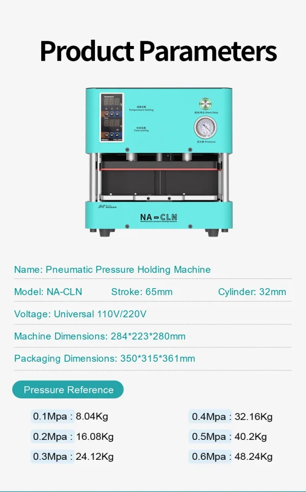 NASAN NA-CLN Automatic Pneumatic Pressing Machine for Phone LCD Screen ...