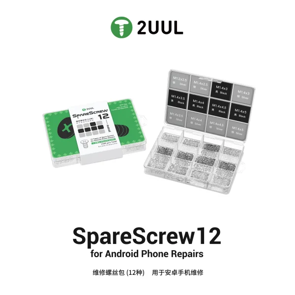 2UUL SC12 Sparescrew12 Philips Screws for Android Phone Repair (1200PCS ...
